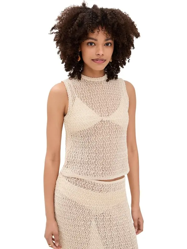 Ba&sh Pira Knit Tank - Vanille