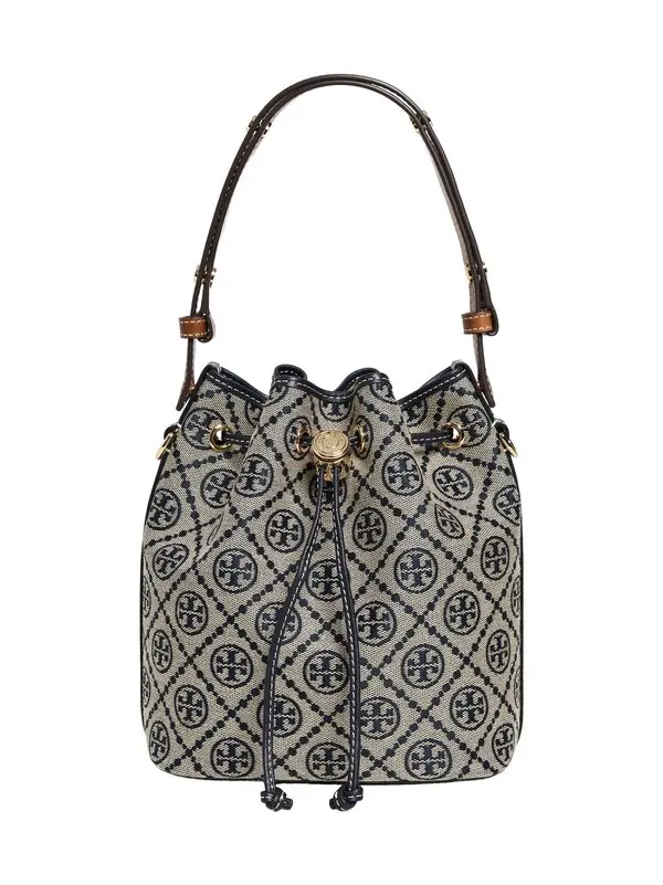 Tory Burch T Monogram Bucket Bag - Tory Navy