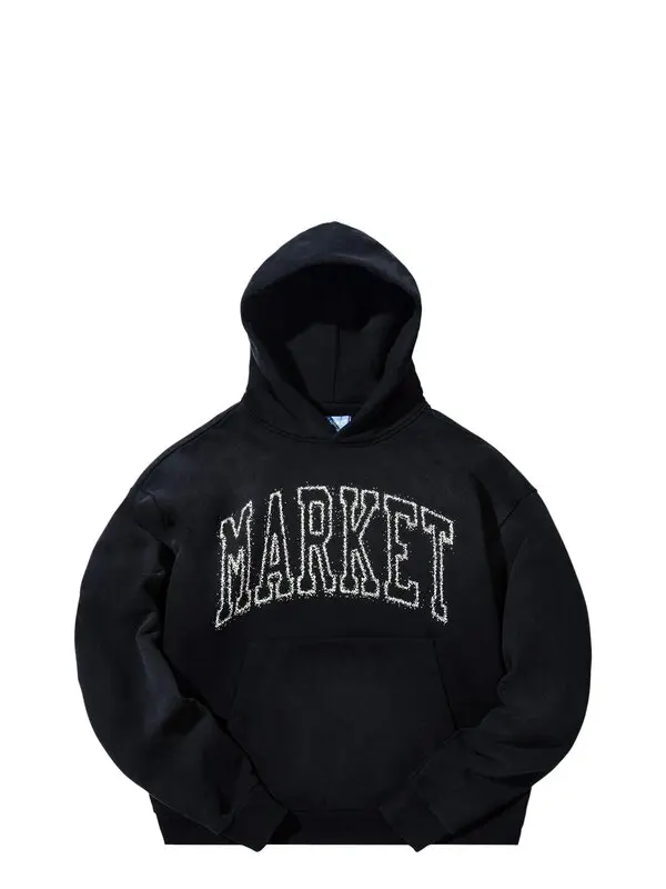 MARKET Static Arc Fleece Hoodie - Black