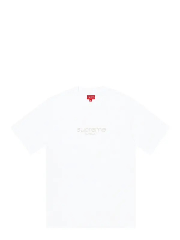 Supreme Beaded Logo Short-sleeve Top - White