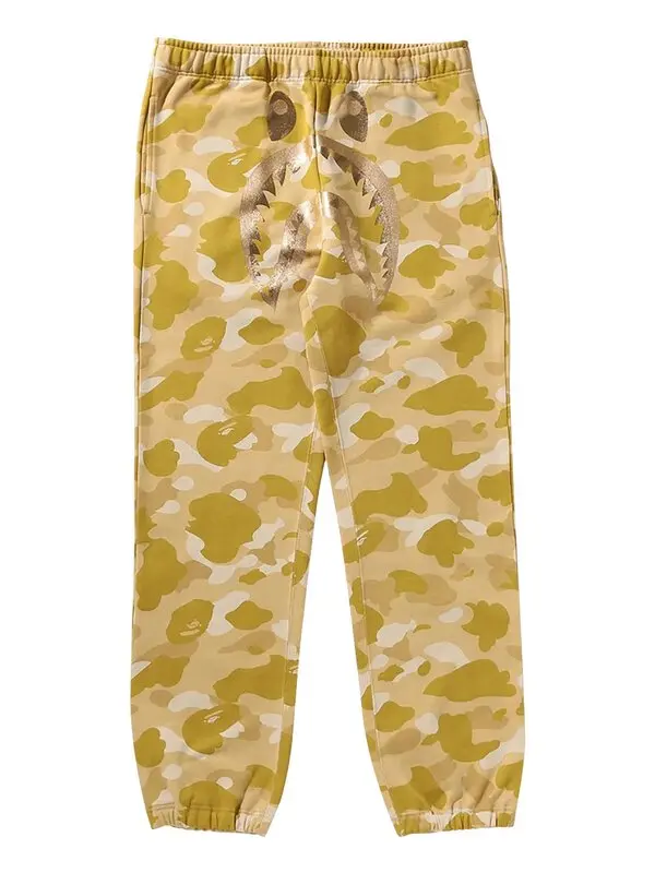 A BATHING APE Color Camo Shark Sweatpants - Yellow