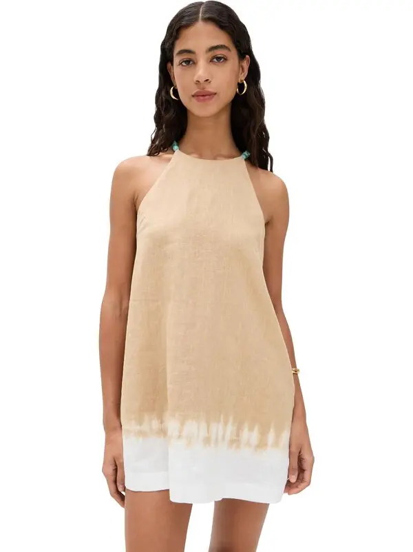 Staud Cabo Linen Mini Dress - Desert Tie Dye