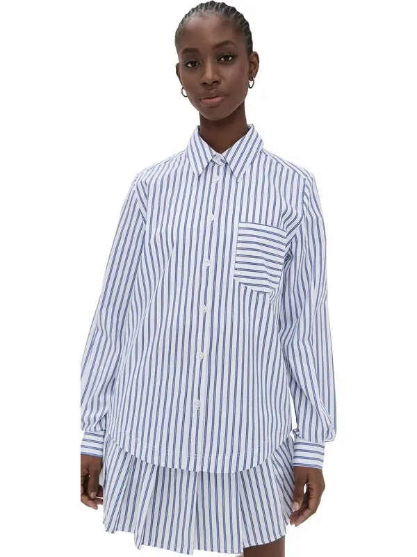The Upside Lyon Poem Collared Shirt - Stripe