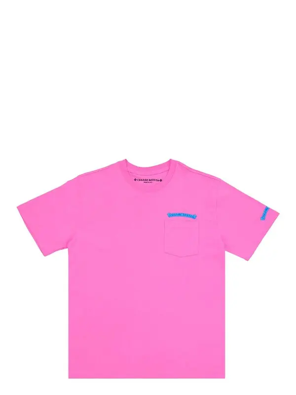 Chrome Hearts Scroll Logo Pocket Tee /blue - Pink