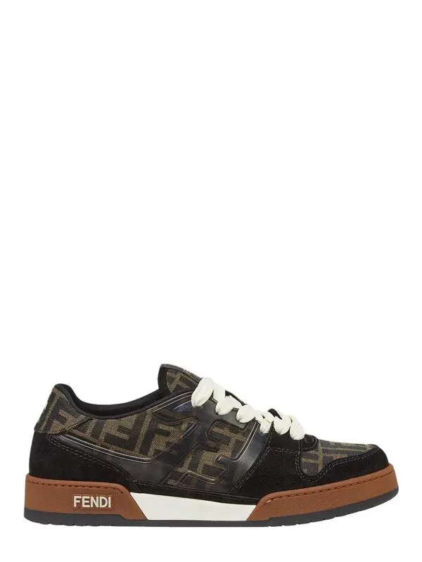 Fendi Match Ff Jacquard Sneakers - Brown