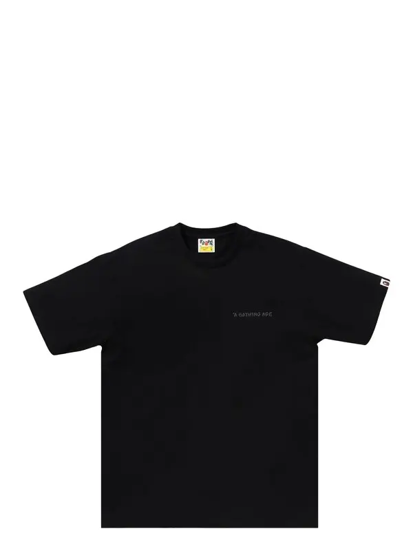 A BATHING APE Japanese Tattoo Logo Tee - Black