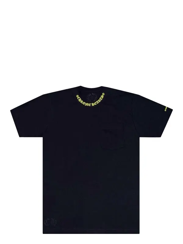 Chrome Hearts Neck Logo T-shirt /neon Yellow - Black