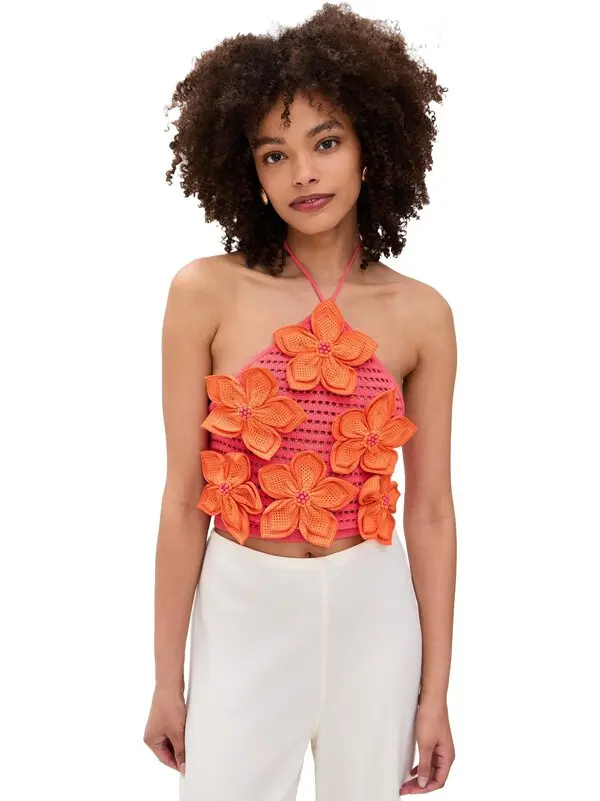 THE WOLF GANG La Monada Knit Top - Coral