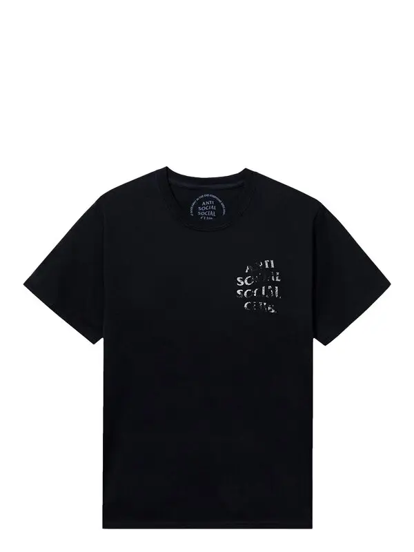 ANTI SOCIAL SOCIAL CLUB Thrashed Logo Flip Tee - Black