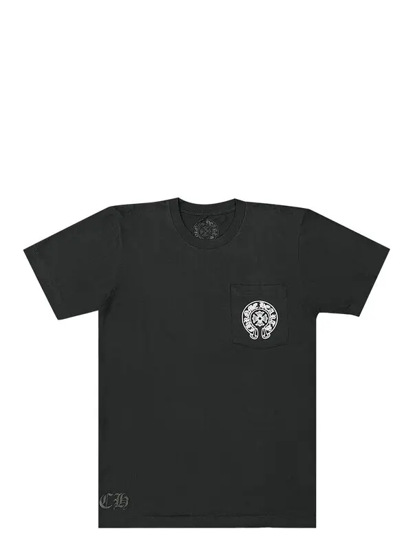 Chrome Hearts Beijing Exclusive Horseshoe Logo Pocket T-shirt - Black