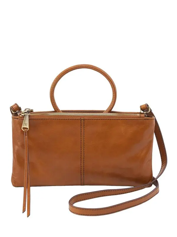 Hobo Sable Leather Crossbody Bag - Truffle