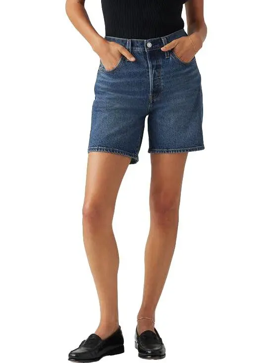 LEVI'S 501® Mid Thigh Denim Shorts - Broken Midnight No Dx