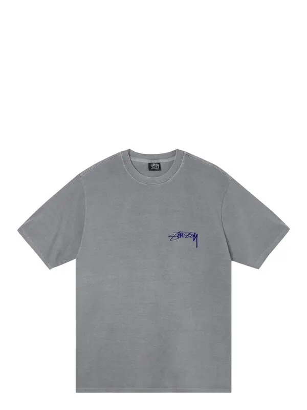 StÜssy Arachnid Pigment Dyed Tee - Grey