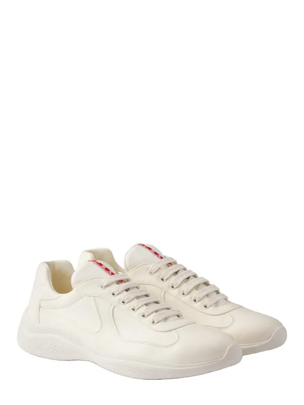 Prada America's Cup Nappa Leather Sneakers - Ivory