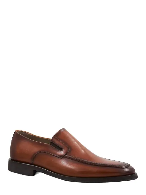 Bruno Magli Raging Leather Slip-on Loafers - Cognac