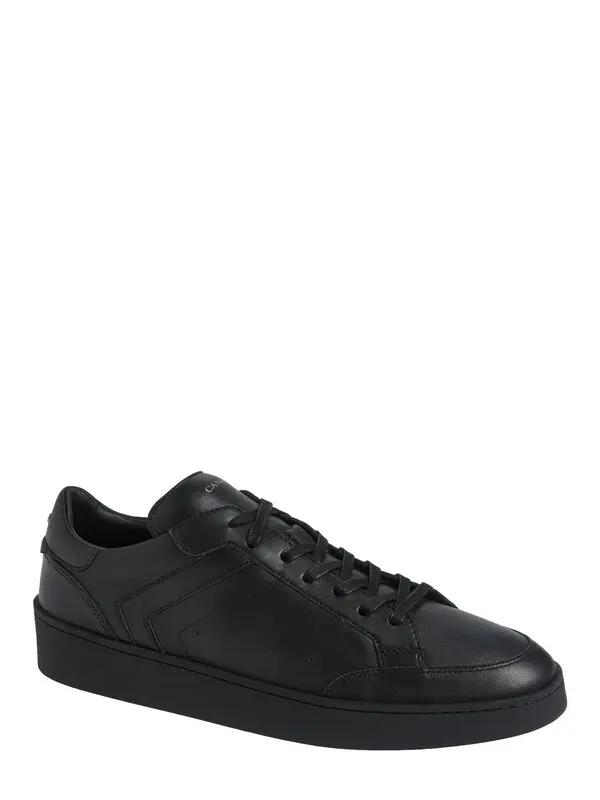 Canali Leather Low-top Sneakers - Black
