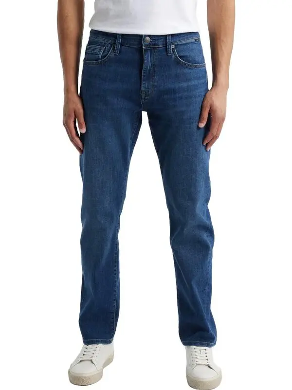 MAVI Zach Straight Leg Jeans - Deep Brushed Williamsburg