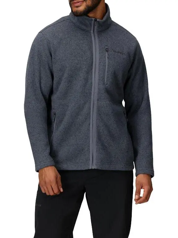 MARMOT Drop Line Heathered Fleece Jacket - Steel Onyx Heather
