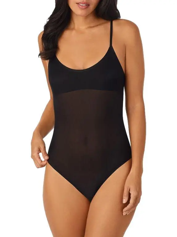 ON GOSSAMER Heavenly Stretch Bodysuit - Black