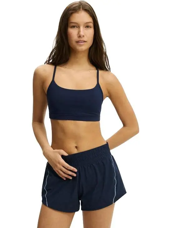 Cotton:on Active 365 Keyhole Crop - Prep Sport Navy