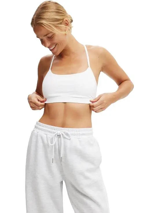 Cotton:on Active 365 Keyhole Crop - White