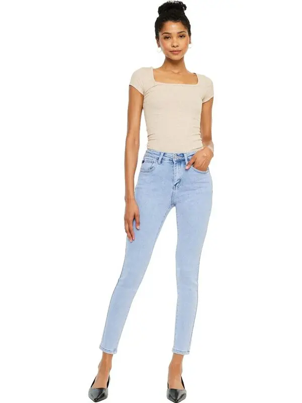 KANCAN Bev High Rise Ankle Skinny Jeans - Light Wash
