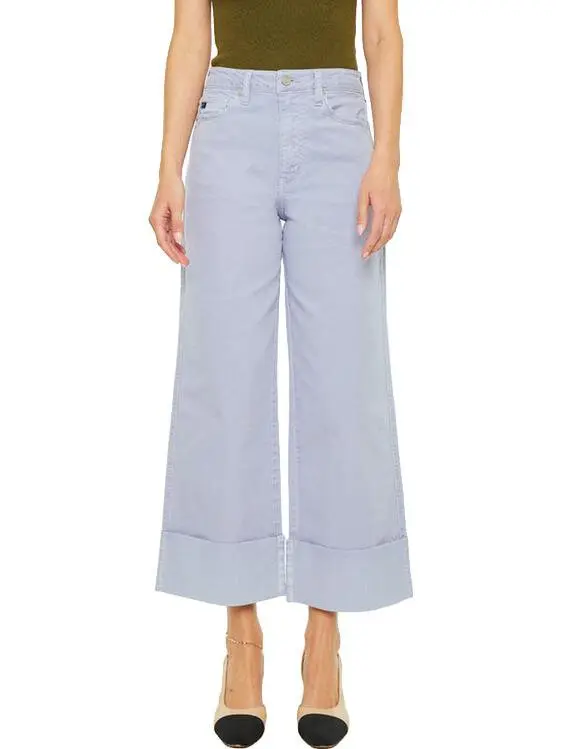 OFFICIAL KANCAN USA Kancan Usa Sammie High-rise Wide-leg Cropped Jeans - Lavender