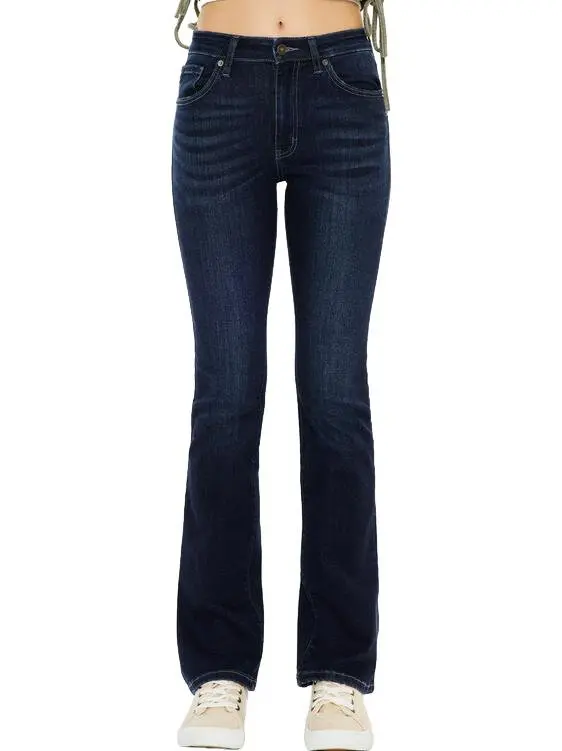 KANCAN Marla High Rise Skinny Bootcut Jeans - Dark Wash