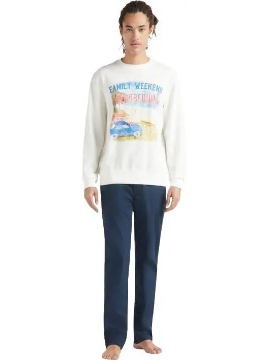 Vilebrequin Family Weekend Cotton Crewneck Sweatshirt - Off White