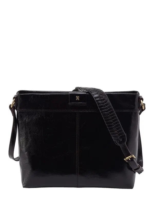 Hobo Medium Romy Leather Crossbody Bag - Black