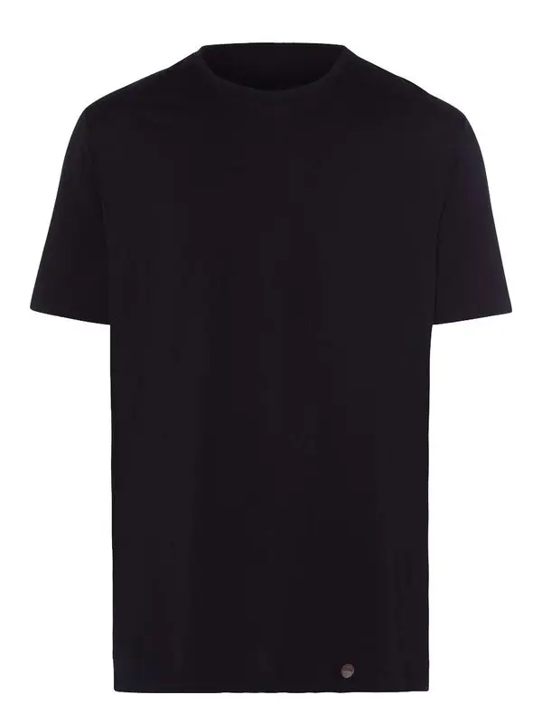 Hanro Night And Day Cotton Crew Neck T-shirt - Black