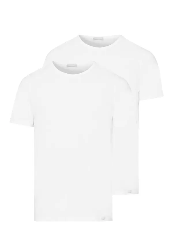 Hanro Cotton Essentials 2-pack Crew Neck Cotton T-shirts - White