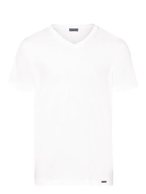 Hanro Living Cotton V-neck T-shirt - White