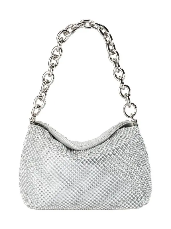 OLGA BERG Skylar Ball Mesh Shoulder Bag - Silver