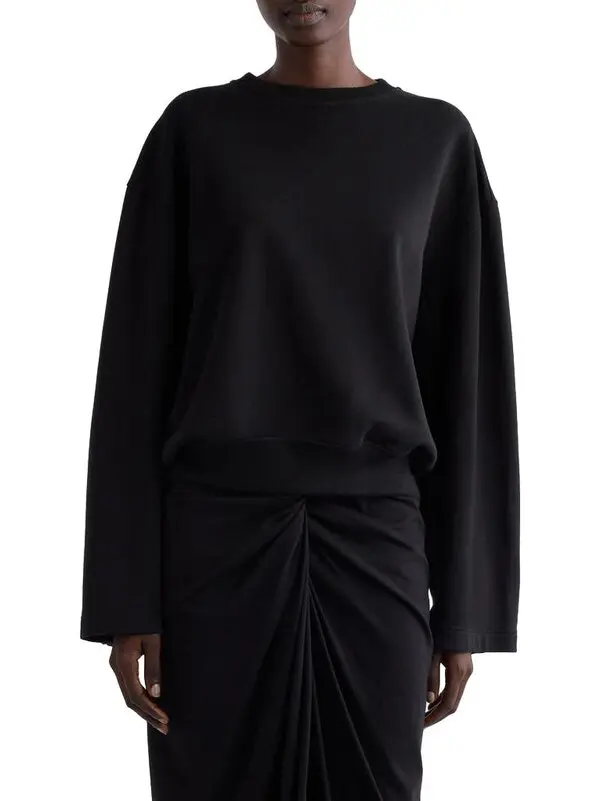 Dries Van Noten Snap Sleeve Sweatshirt - Black