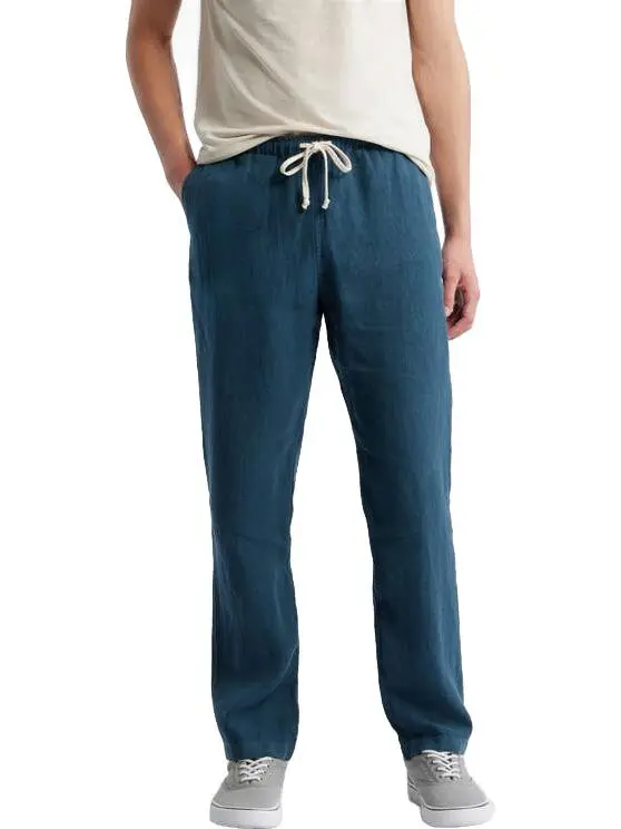 ALEX CRANE Bo Linen Drawstring Pants - Dusk