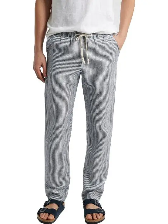 ALEX CRANE Bo Linen Drawstring Pants - Lines