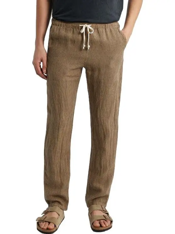 ALEX CRANE Bo Linen Drawstring Pants - Overdye Chai