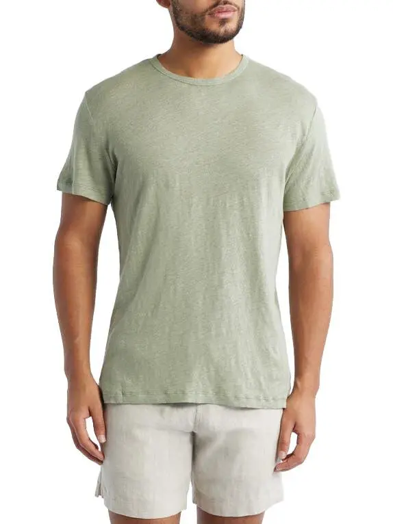 ALEX CRANE Sun Linen T-shirt - Moss