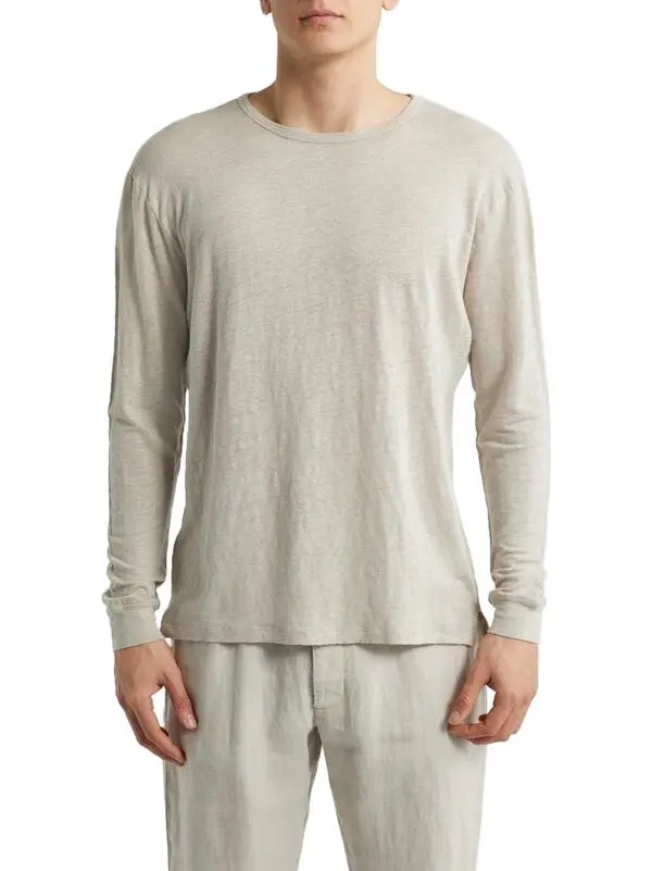 ALEX CRANE Sun Linen Long Sleeve T-shirt - Bone