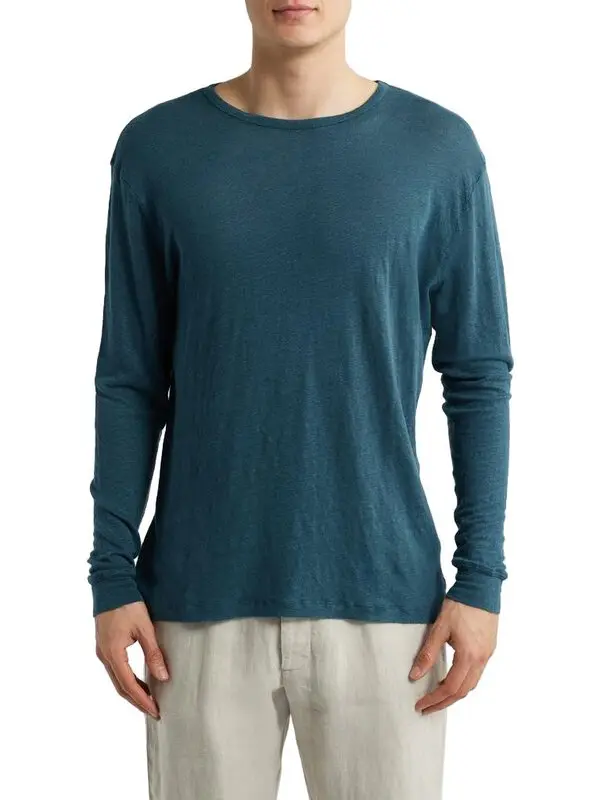 ALEX CRANE Sun Linen Long Sleeve T-shirt - Dusk