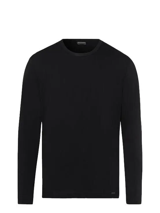 Hanro Living Cotton Crew Neck Top - Black