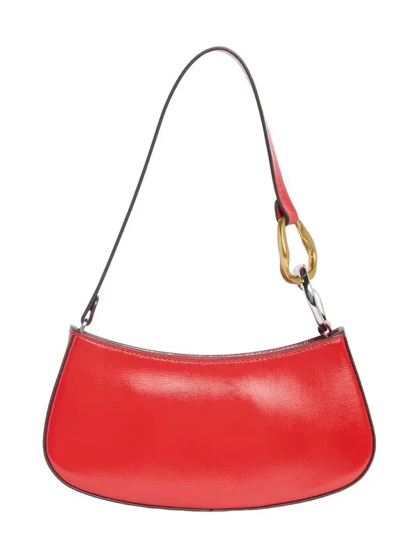 Staud Ollie Leather Shoulder Bag - Cherry