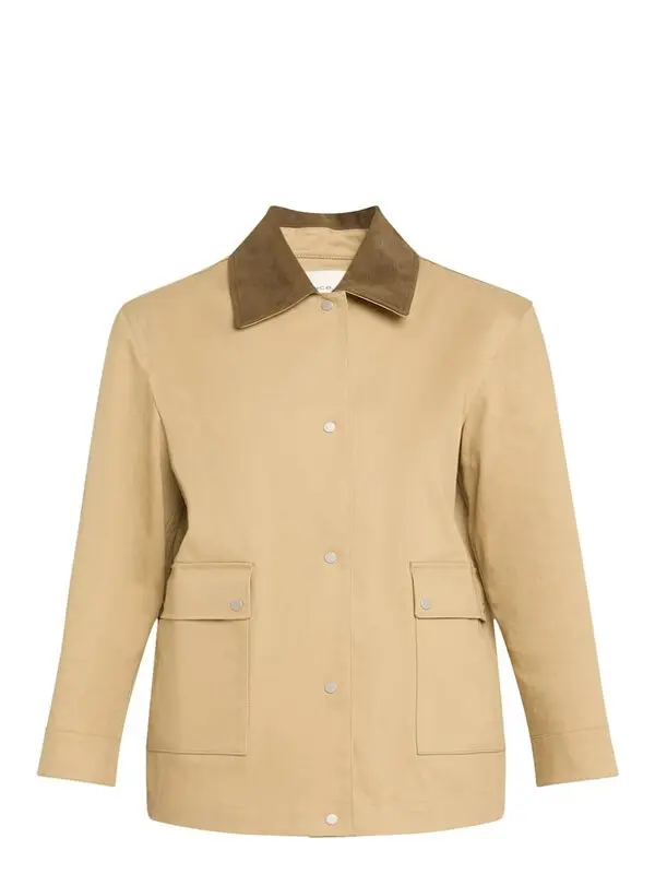 Vince Suede Collar Utility Jacket - Beachwood