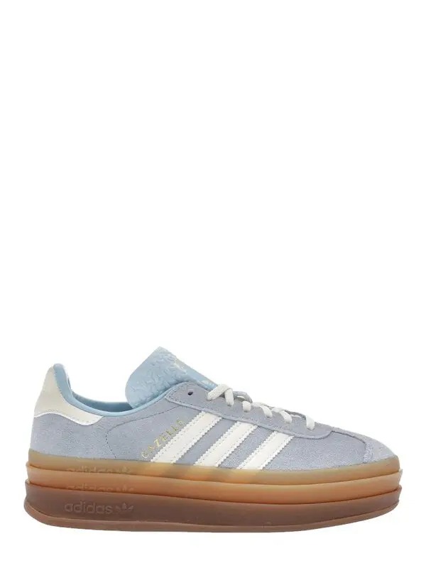 Adidas Gazelle Bold Sneakers - Clear Sky Blue/cream White/gold Metallic