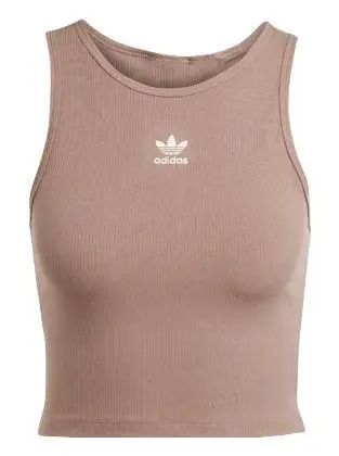 Adidas Essentials Ribbed Tank Top - Trace Brown