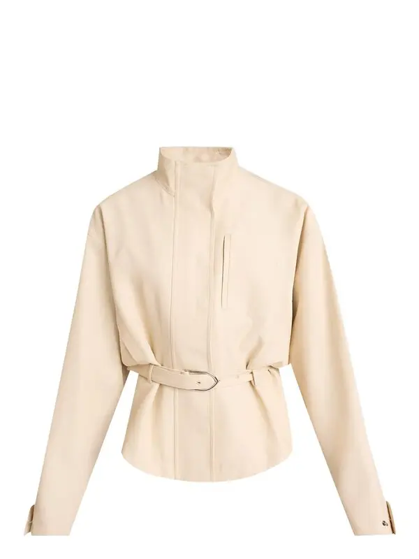 Jacquemus Ciro Belted Wool-blend Jacket - Light Beige