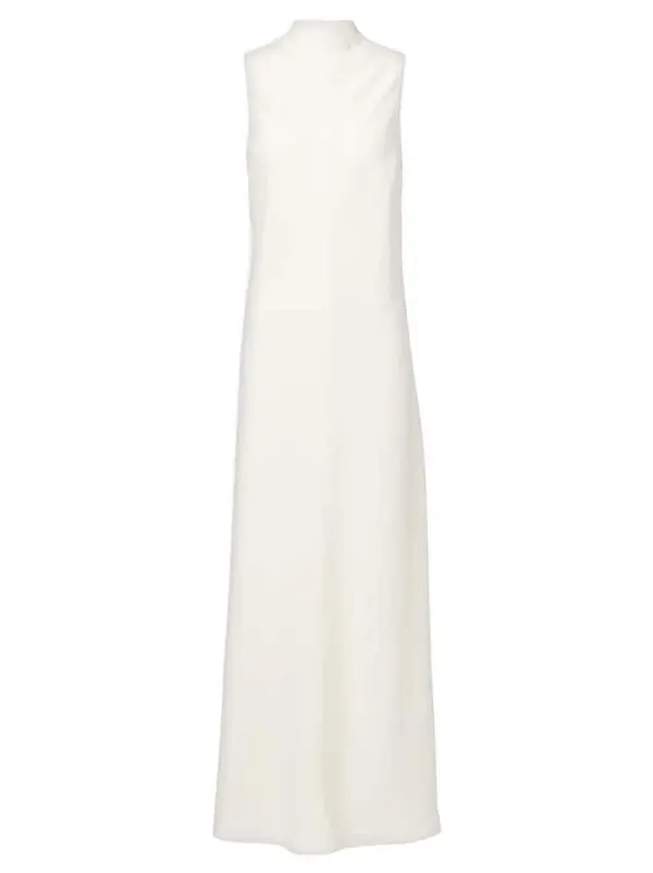 Staud Araya Crêpe Maxi Dress - White