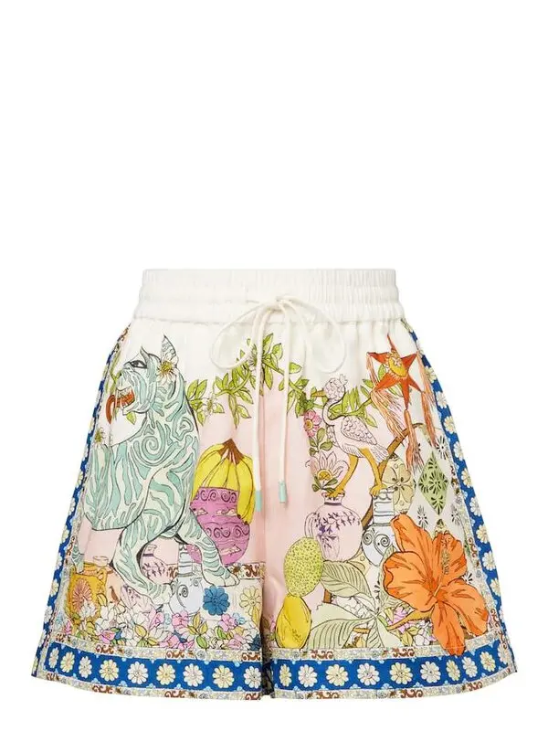 ALEMAIS Alémais Hazel Printed High-rise Shorts - Multicoloured