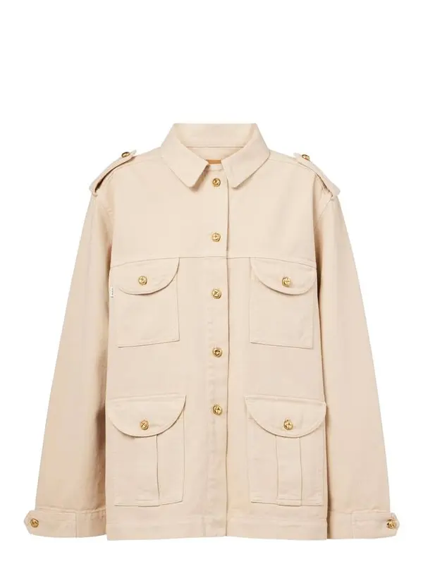 BLAZÉ MILANO Sahariana Denim Jacket - Beige